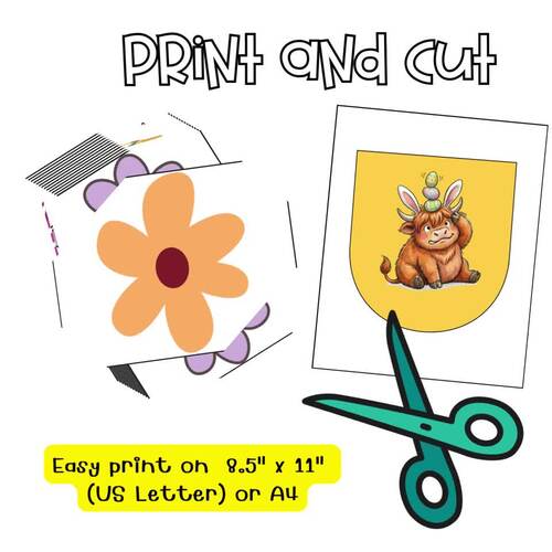 Easter Highland Cow Bulletin Board Kit | Editable Classroom Decor ...