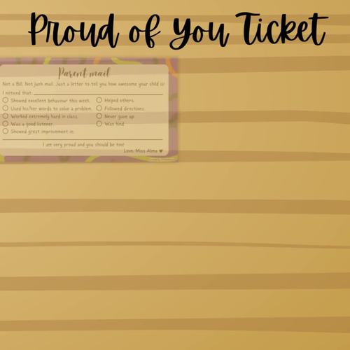 Proud of You Ticket Parent Mail Letter Halloween Theme EDITABLE | TPT