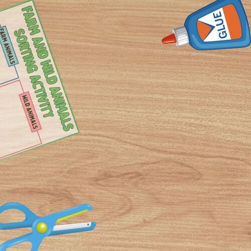 Farm And Wild Sorting Activity-Animals Cut & Paste For Kids-Farm Vs ...