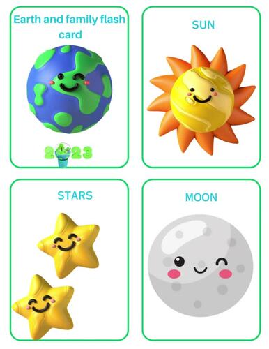 Earth Day Educational Flashcards For Kindergarten by SMART PRIMARY ...