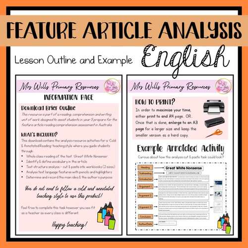 Great White Shark Feature Article | Reading Comprehension | Analysis ...