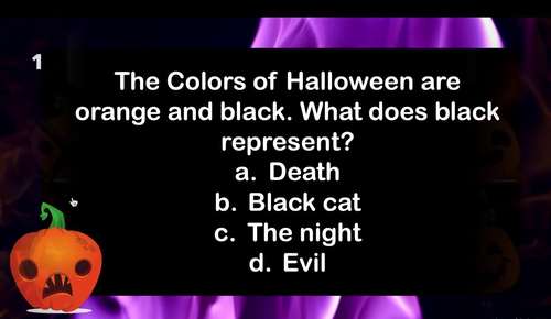 Halloween Trivia Quiz PPT Game (Pick a Jack-o-lantern) by Learn with Alea
