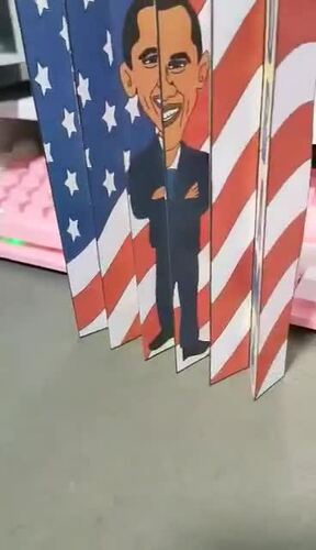 Presidents' Day Craft Barack Obama Agamograph Art Activities Posters 2D