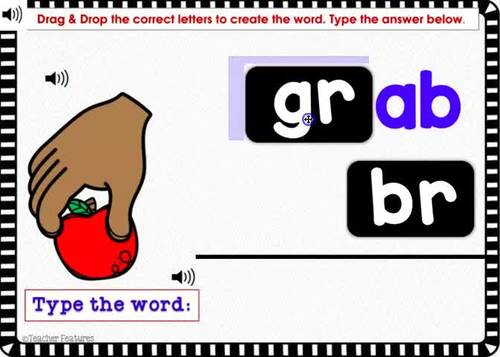 Boom Cards CONSONANT BLENDS Phonics BUNDLE: "R", "S" & "L" Blends