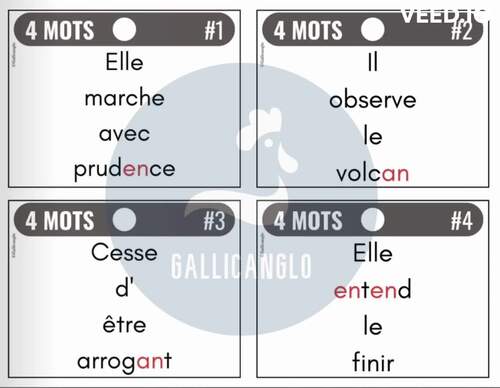 FRENCH Lecture et fluence Reading fluency practice VOL4 digraphes AN/EN
