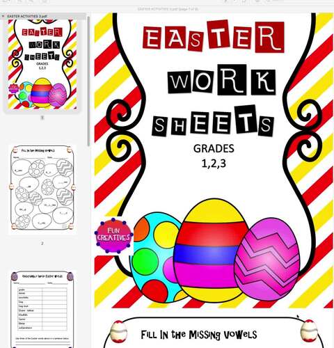 Easter Activites for Lower Grades - Low Preparation by Fun Creatives