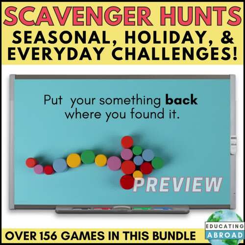 Scavenger Hunt Bundle | Build Classroom Community & Improve Speaking Skills