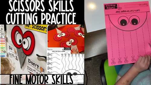 Scissor Skills Cutting Practice Fine Motor Skills Teaching Kids to Cut