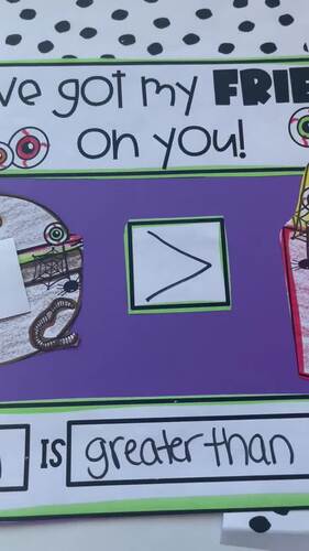 Halloween Comparing Numbers Math Craft by The Teaching Diva Corner