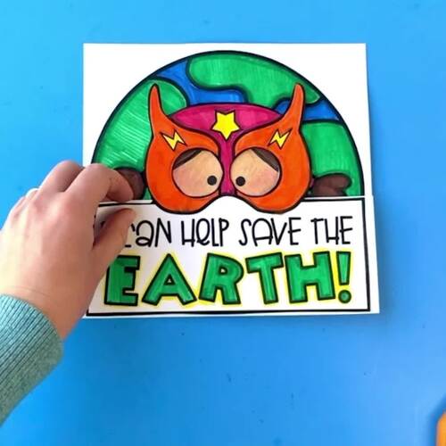 Superhero Themed Earth Day Craft | Earth Day Writing Activity and ...