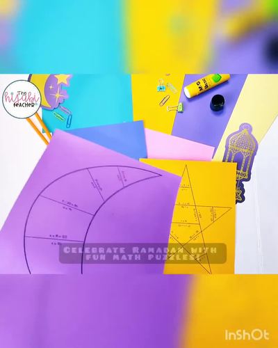 Ramadan Math Solving Equations Build a Shape Activity by The Hijabi Teacher
