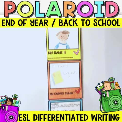 End of Year ESL Writing Craft-Polaroid Memory Book Craft for ESL-ELL ...
