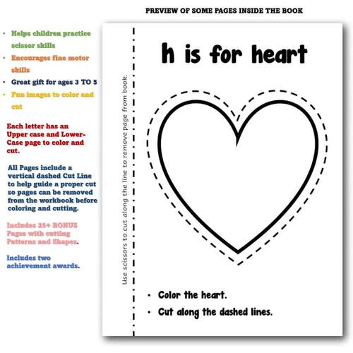 Scissor Skills Cutting Activities, Fun Images, Shapes and Patterns to cut