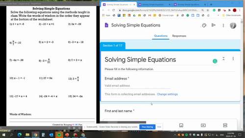 Solving Simple Equations Digital Scavenger Hunt | TPT
