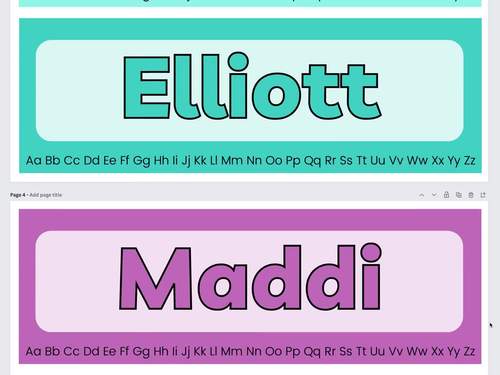 Editable Canva Template | Name Tags by Literacy Launch | TPT