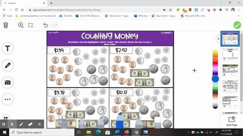 Counting Money and Making Change Activity by Resigned and Renewed