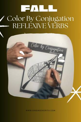 Reflexive Verbs (Verbos Reflexivos) Color By Conjugation-Fall by ...