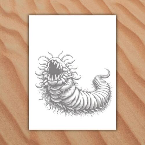 Mongolian Death Worm Coloring Book for Adults: 25 Images of the Elusive ...