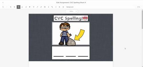 CVC Digital Spelling Short Vowel Activity for Classkick | TpT