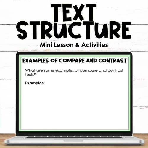 Text Structure Mini Lesson & Activities by Miss V in 3 | TPT
