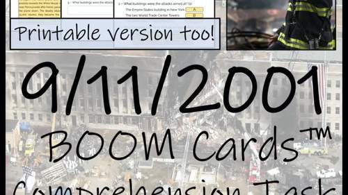 9/11 Terrorist Attacks BOOM Cards™ Comprehension Activity 5th Grade ...
