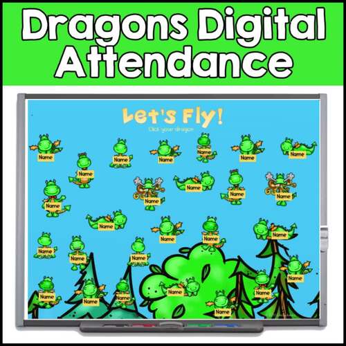 Dragons Editable Digital Attendance PowerPoint Presentation by Emily Ames