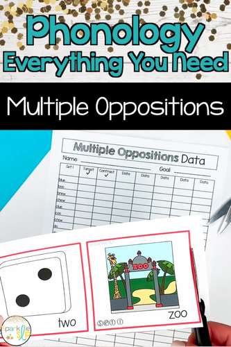 Multiple Oppositions Drill Cards Phonology Speech Therapy Activities