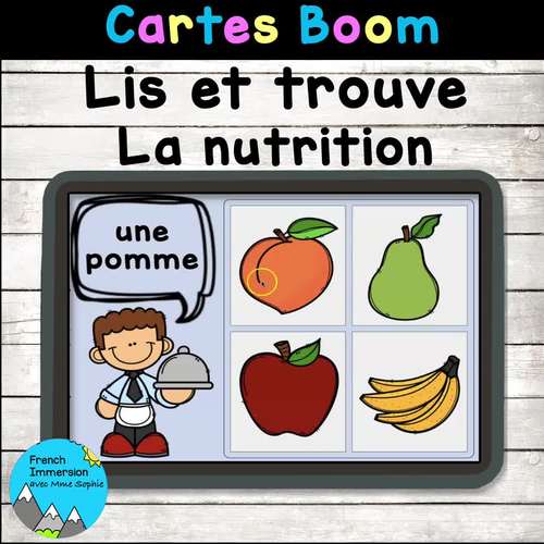 French food la nutrition lecture de vocabulaire sur l'alimentation digitale