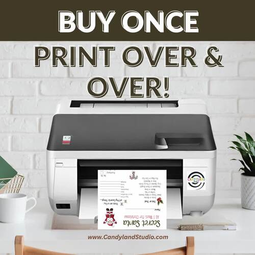 Secret Santa Questionnaire All I Want for Christmas Gift Exchange Quiz