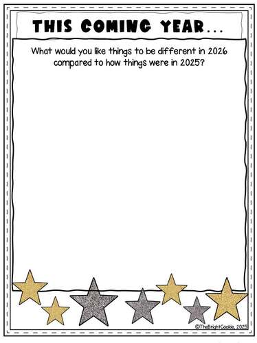 New Years Writing & Goals- New Years Resolution 2026, Poetry & Coloring ...