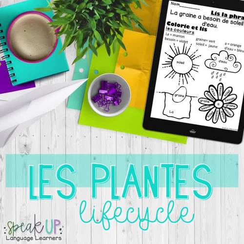 Les plantes | French Plants Reader Printable & Boom Cards with Audio