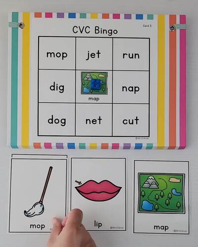 #TOAST23 DOLLAR DEAL CVC Word Bingo Game Blending Reading CVC Words ...