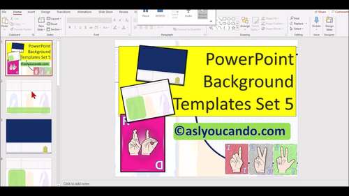 ASL PowerPoint Background Designs - Set 5 by aslyoucando | TPT