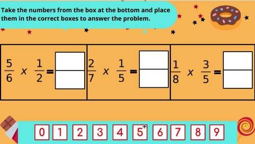Fourth Grade Math - Multiplying Fractions Drag & Drop Activity | TpT
