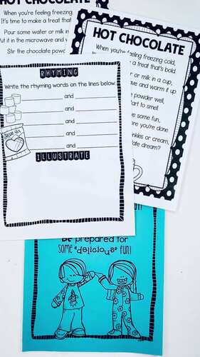 Hot Chocolate Theme Day Holiday Winter Activities Phonics, Math, Writing