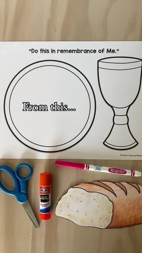The Last Supper Communion Craft/Activity for Kids Easter English AND ...