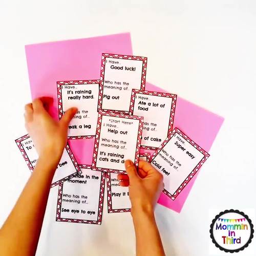 Idioms I Have Who Has Game- Language Arts Activity - Figurative Language