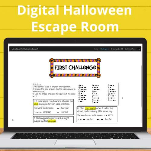 Halloween Digital Breakout - ELA Skills by Staying Cool in the Library