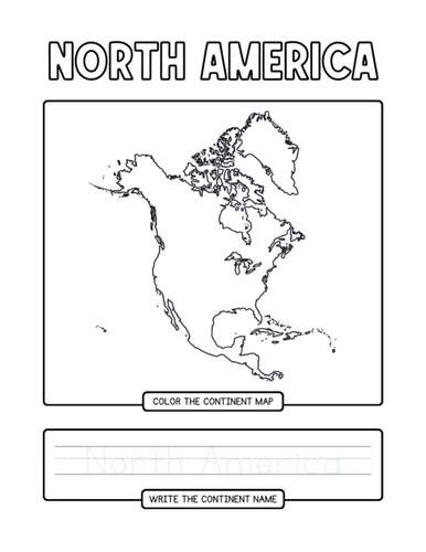 Continents Worksheets, World Geography, Word Tracing Activities ...