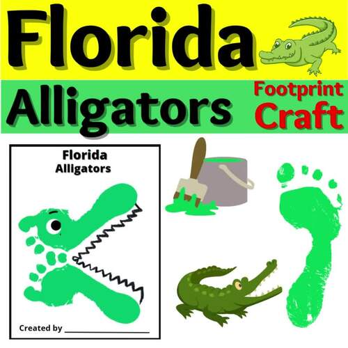 Florida Craft Activity Alligator Foot Print Resource Art Class Activities