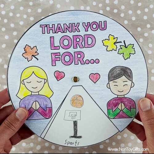 Thank You Lord Spinner Craft – Thanksgiving Bible Activity for Sunday ...