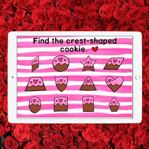 Find the Valentine Shapes | BOOM CARDS with audio | CREST | TPT