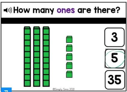 Place Value #3 | Base Ten | Identifying Tens and Ones | Boom Cards | Math