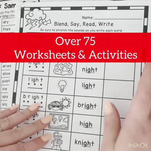 Long i Worksheets | Vowel Teams IGH IE | Long i Silent e Activities