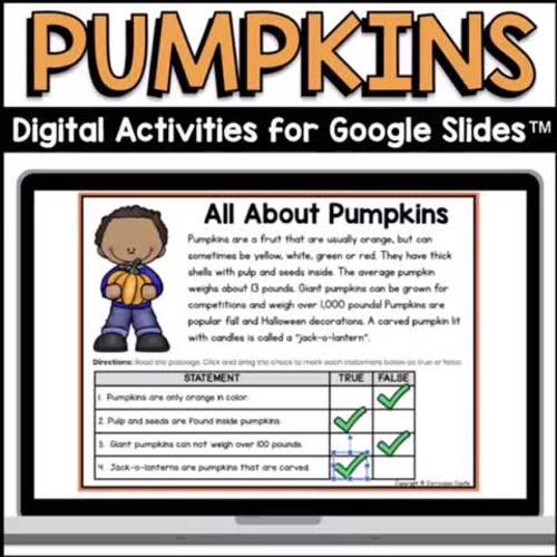 Pumpkins Digital Activities for Google Slides™ by Curriculum Castle