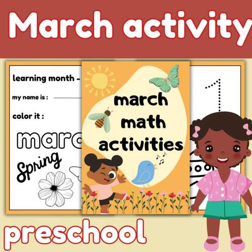 PRESCHOOL SPRING MATH ACTIVITIES - MARCH COLORING PAGE WORKSHEETS 0-10