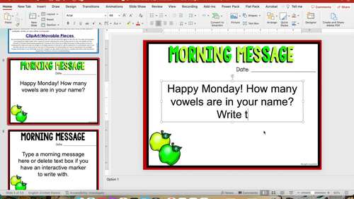 September 2025 Google and PowerPoint Digital Calendar/Morning Meeting