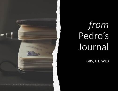 MyView 5th Grade, Unit 1, Week 3 "from Pedro's Journal" Vocabulary ...