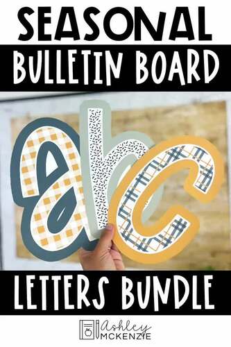 Seasonal & Holidays A-Z Bulletin Board Letters, Punctuation, and ...