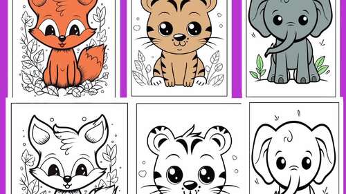 baby forest animals coloring pages
